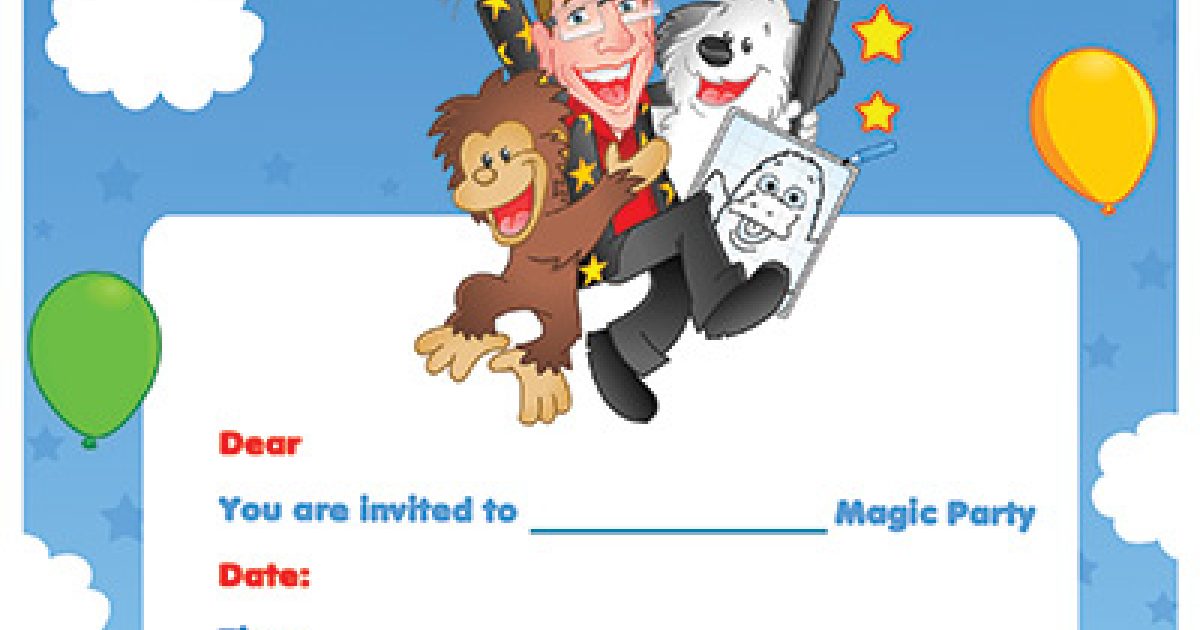 Party Invitations | Magic Russ - Children's Entertainer & Magician